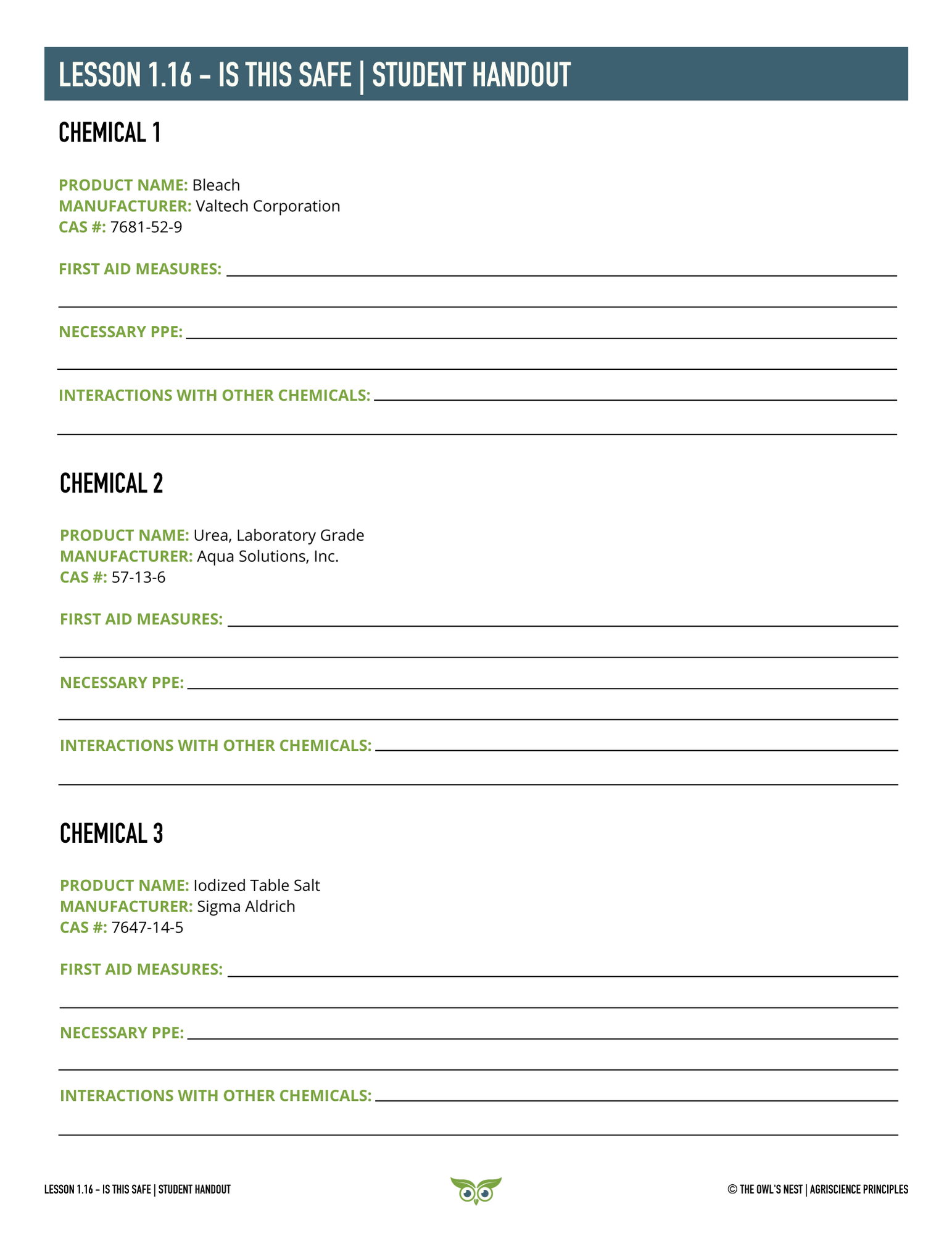 Agriscience Principles Instructor Manual | The Owl's Nest