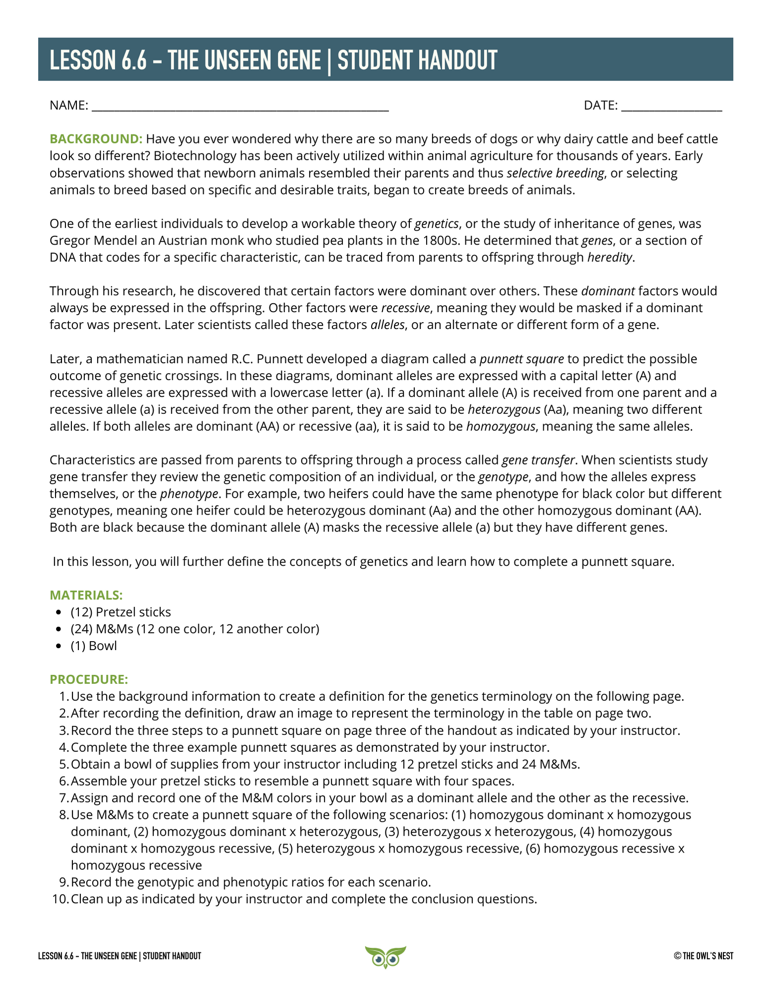 Introduction to AFNR Student Handbook– The Owl's Nest