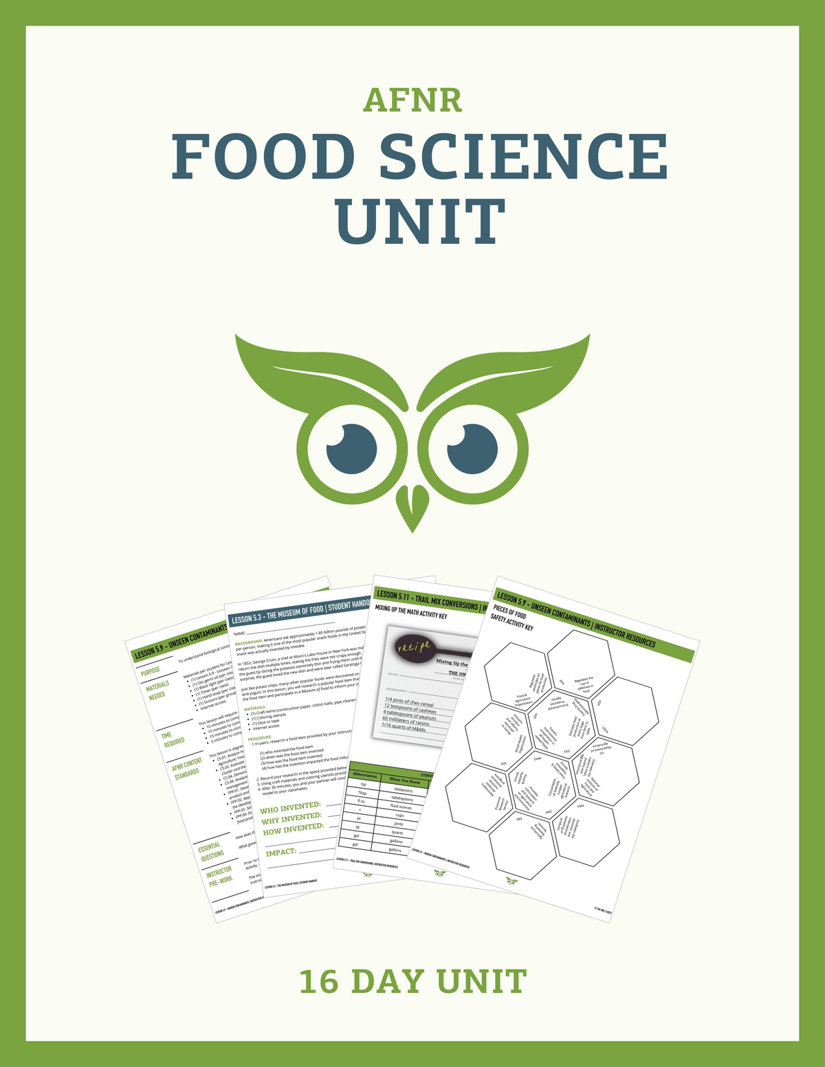 Food Science Unit | The Owl's Nest