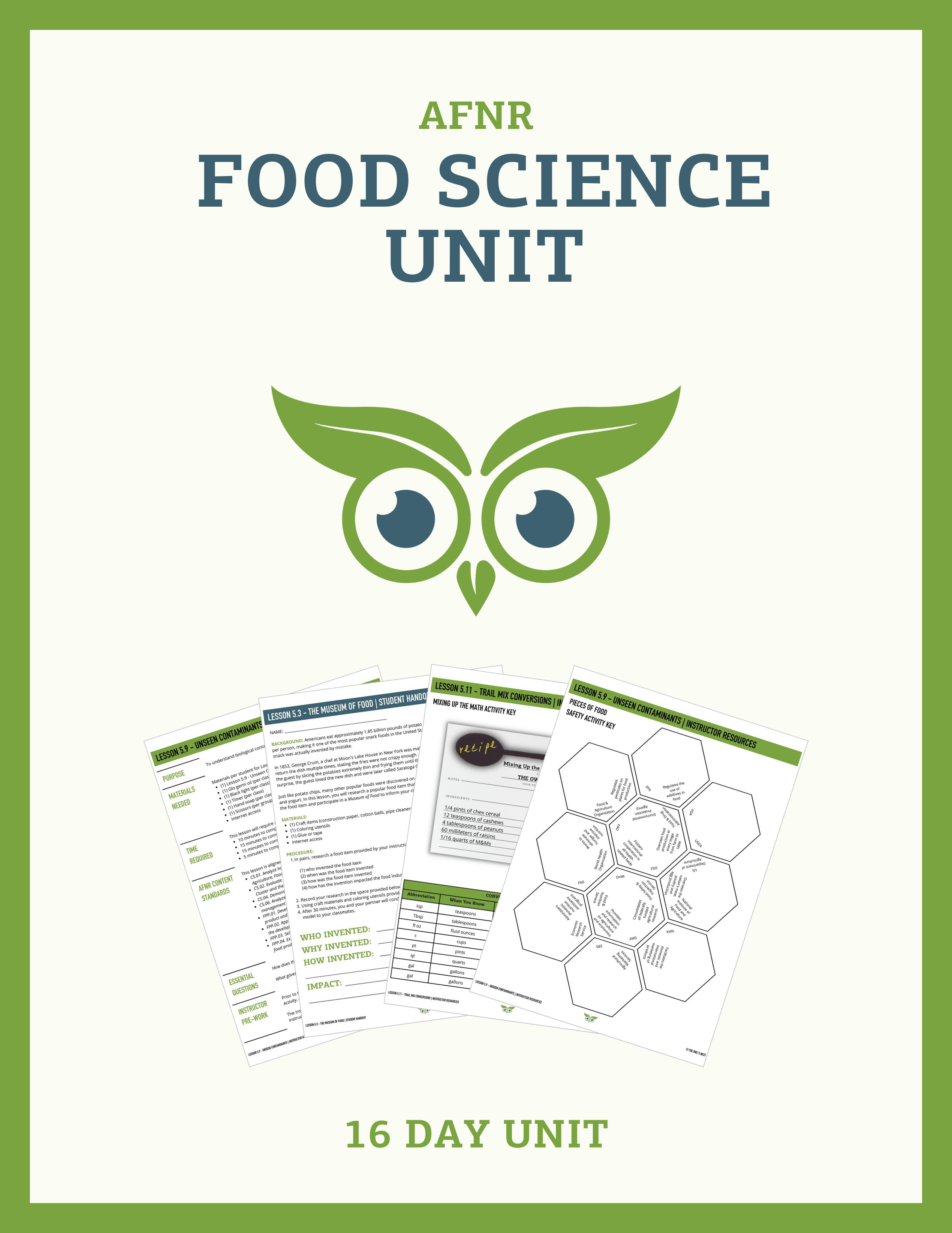 Food Science Unit | The Owl's Nest