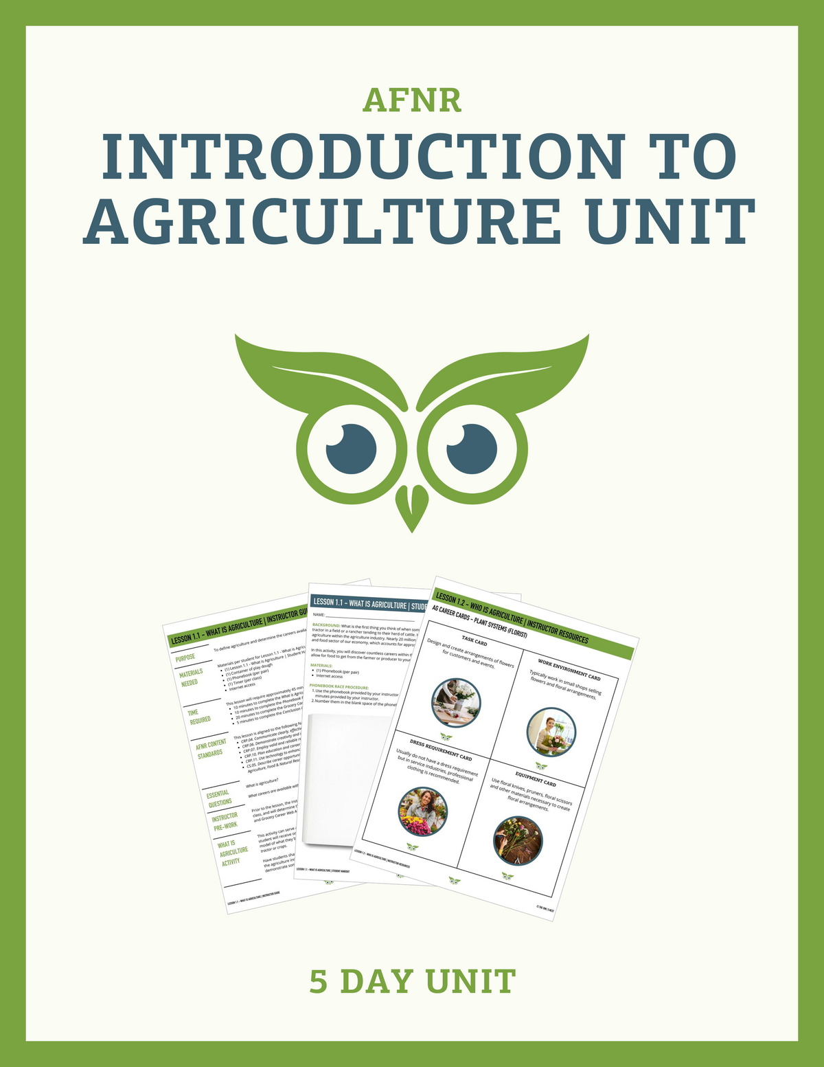 Introduction to Agriculture Unit | The Owl's Nest