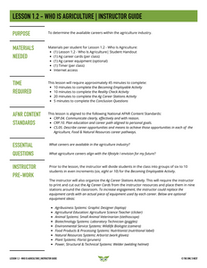 Introduction to Agriculture, Food & Natural Resources Full-year Course ...