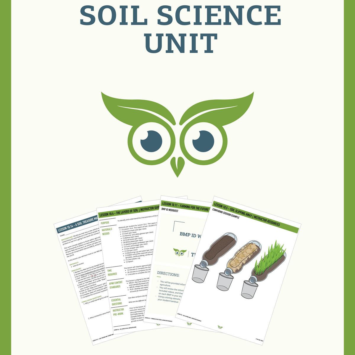 Soil Science Unit | The Owl's Nest