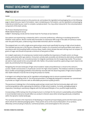 Food Science & Technology CDE Coaches Manual | The Owl's Nest